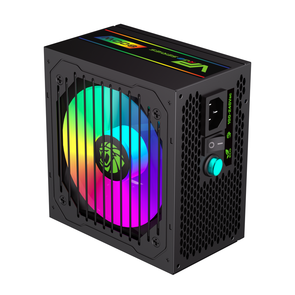 Блок питания для ПК 800W GAMEMAX VP-800-RGB-S (Черный Bronze120мм 20+4pin 2*4+4pin(CPU) 2*6+2pin(PCI-E) 1*12V-2x6(PCI-E) 5*SATA 1*MOLEX)