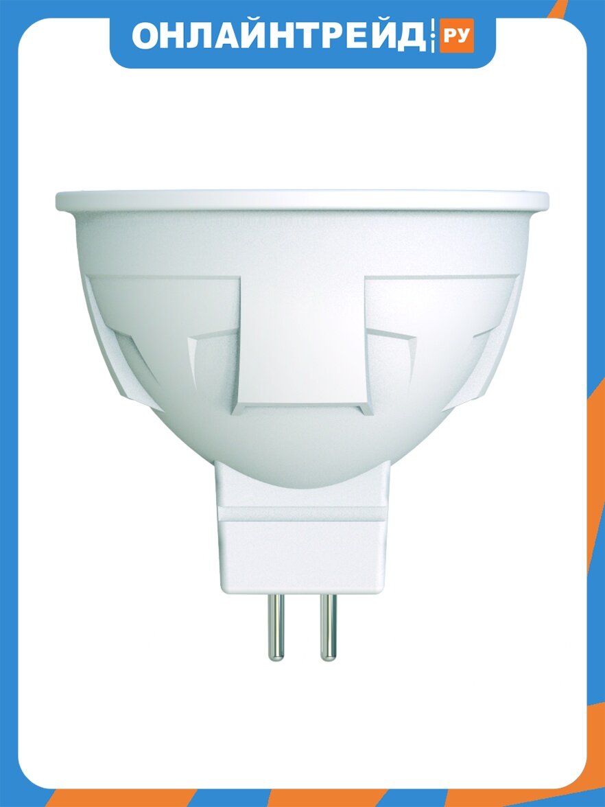 Светодиодная лампа Uniel LED-JCDR 6W/WW/GU5.3/FR/DIM PLP01WH диммируемая