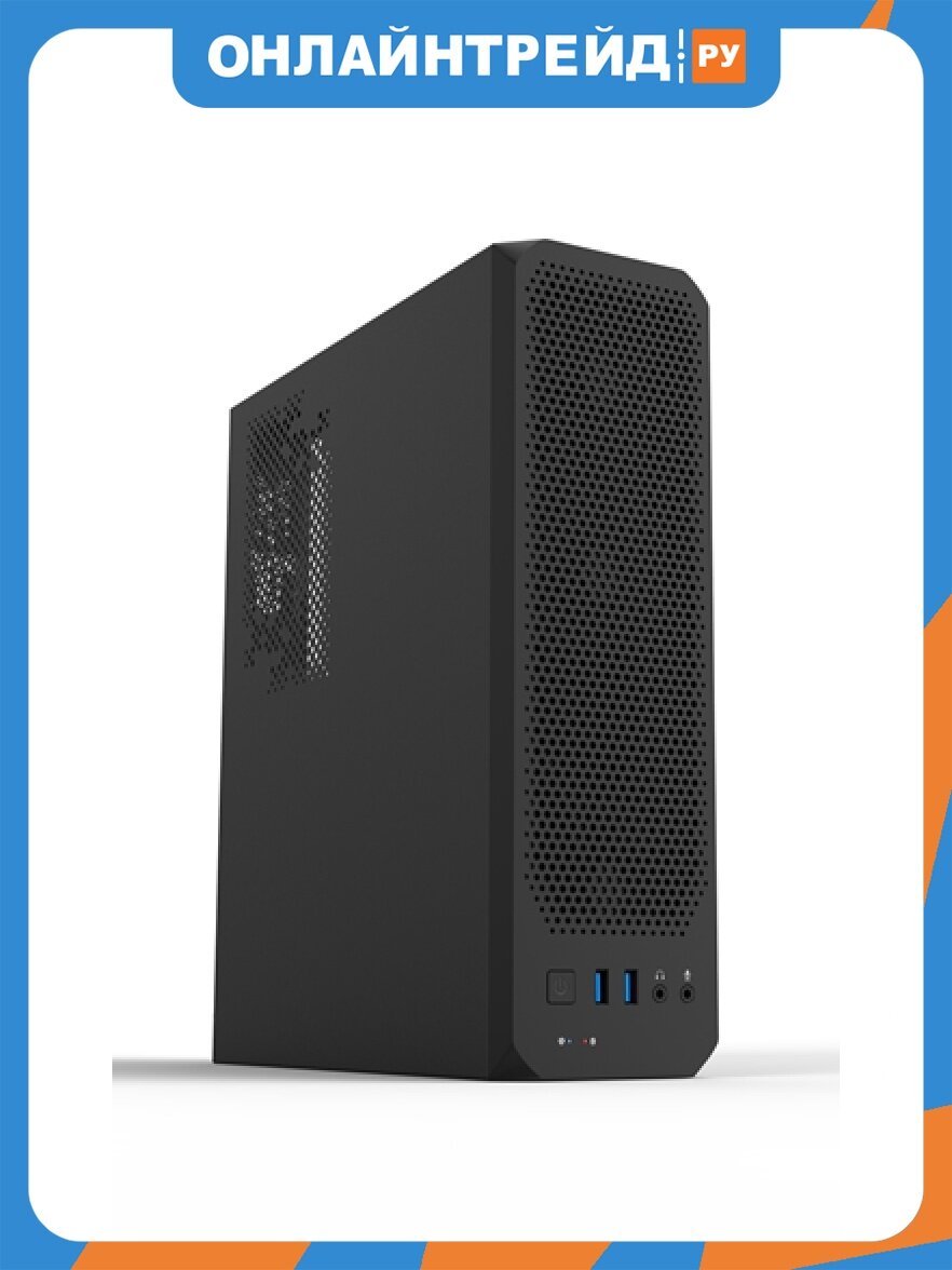 Корпус с блоком питания Foxline FL-1004-TFX230B-85, черный