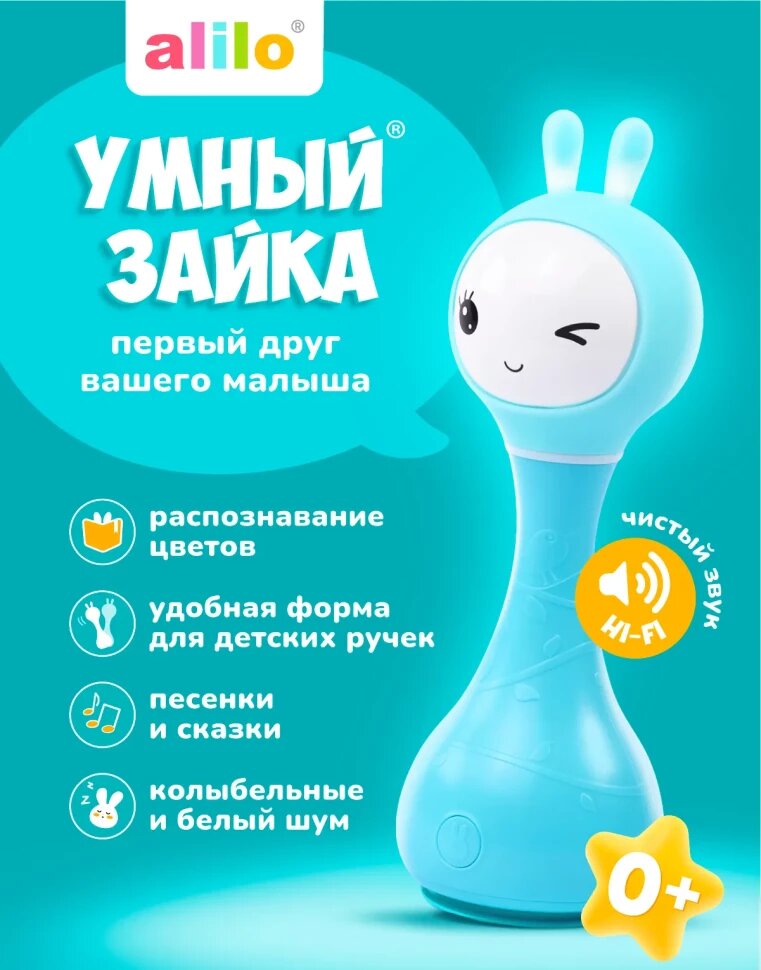 Игрушка alilo Умный зайка R1 Синий 60905