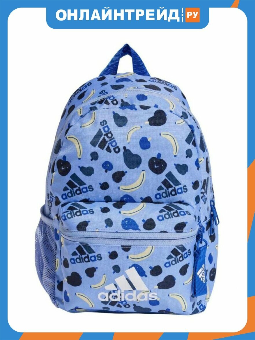 Рюкзак детский Adidas Kids Printed Fruits JG1415, полиэстер, сине-голубой