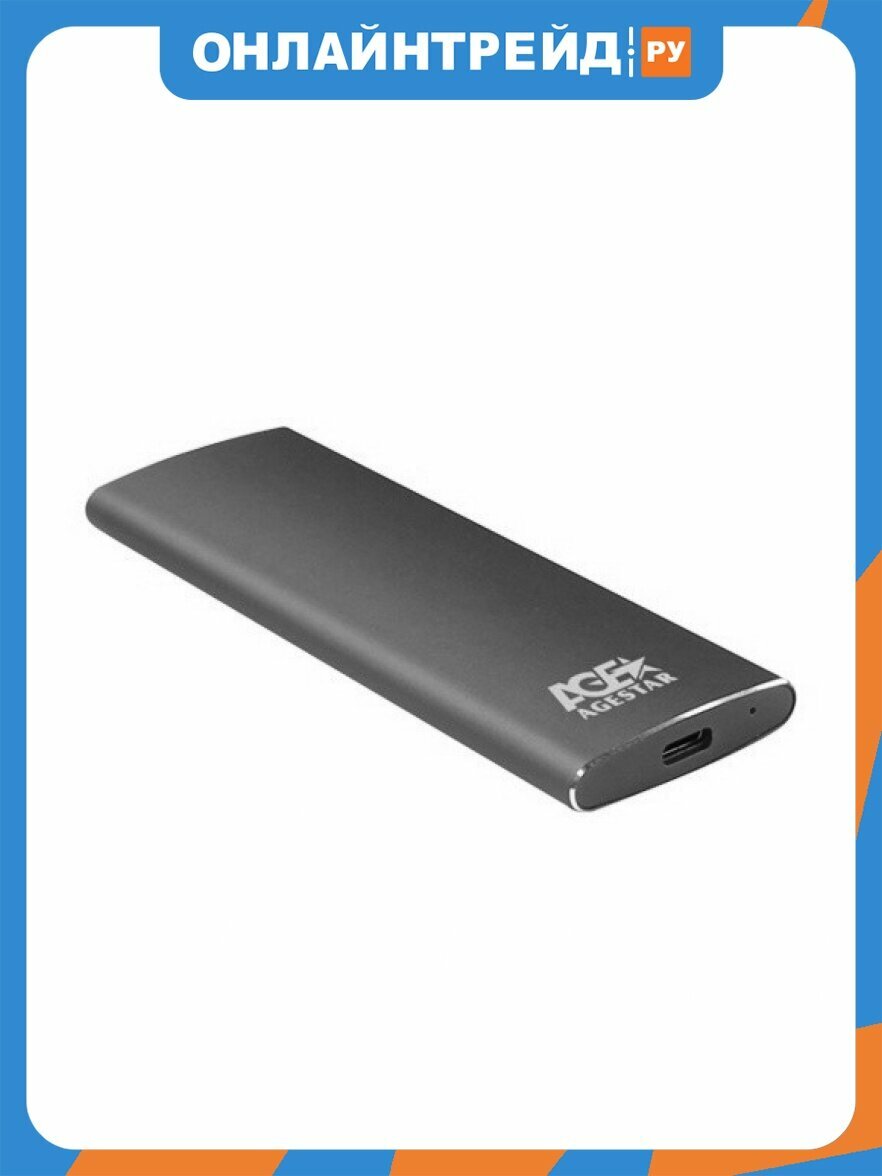 Внешний корпус для SSD M2 Agestar 3UBNF2C алюминий черный