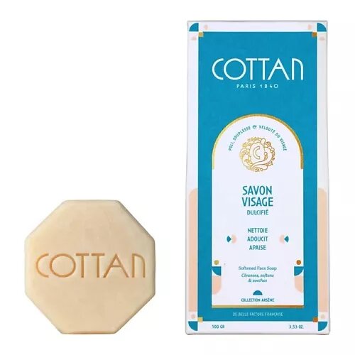 COTTAN Мыло для лица очищающее Softened Face Soap, 100 г