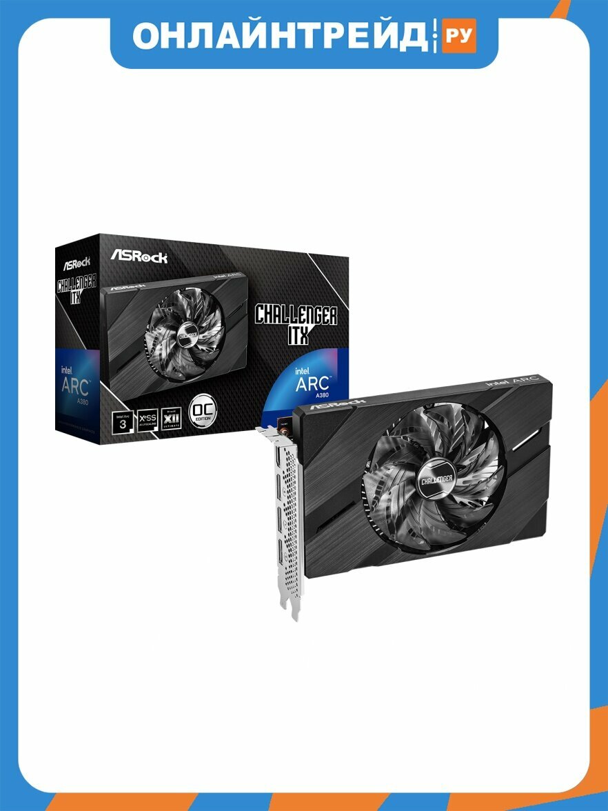 Видеокарта Asrock Arc A380 Challenger ITX OC 6G