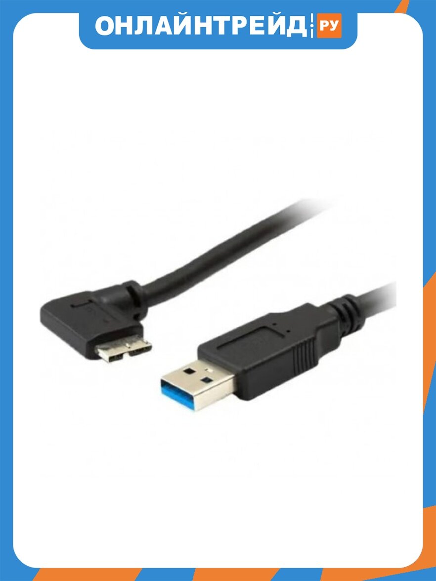 Кабель Ks-is USB3.0 KS-465AR-1 USB-A(M)-USB micro B(M) угловой правый 1м.
