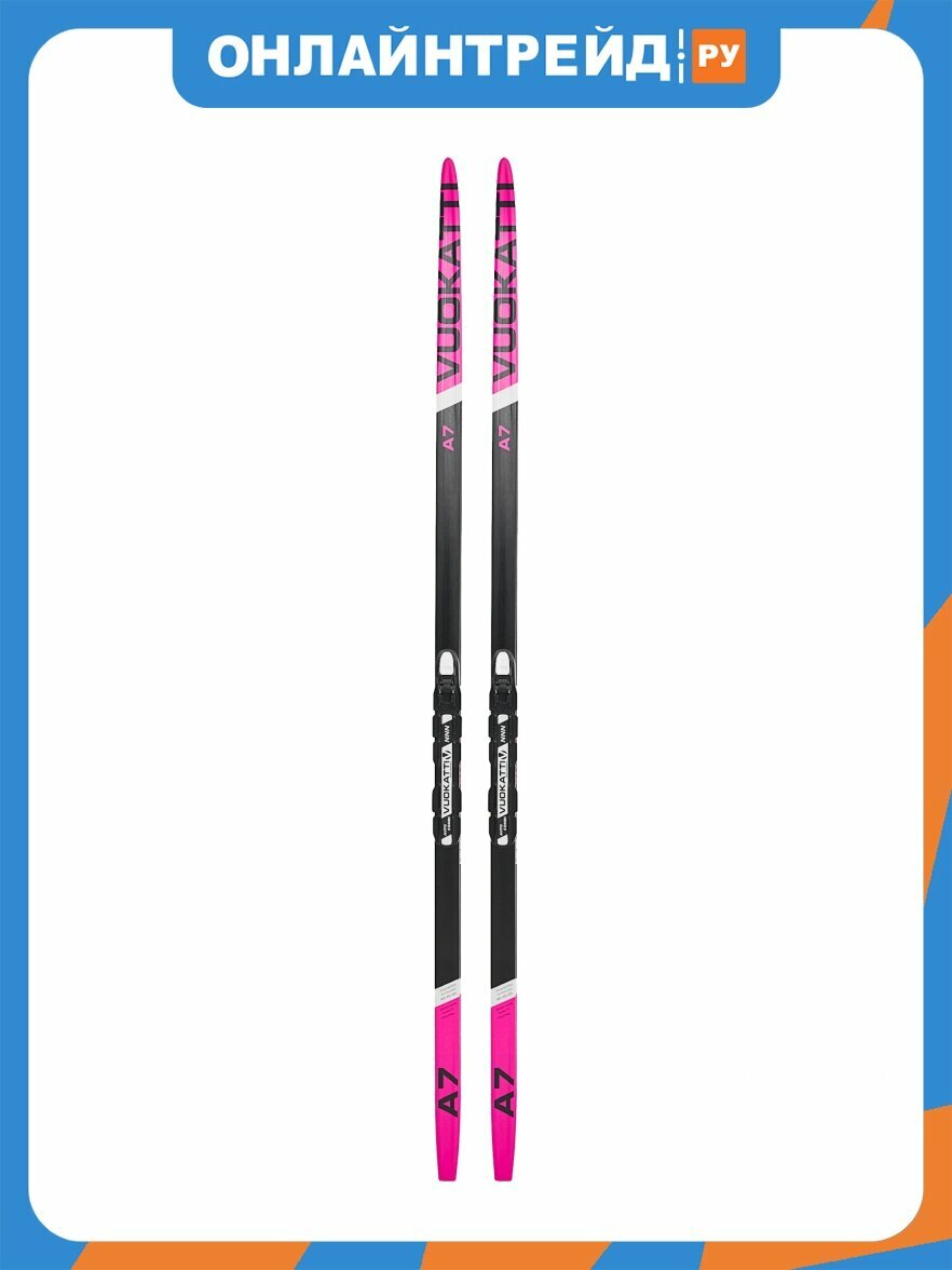 Лыжный комплект Vuokatti без палок NNN Wax, Black/Magenta, 150 см