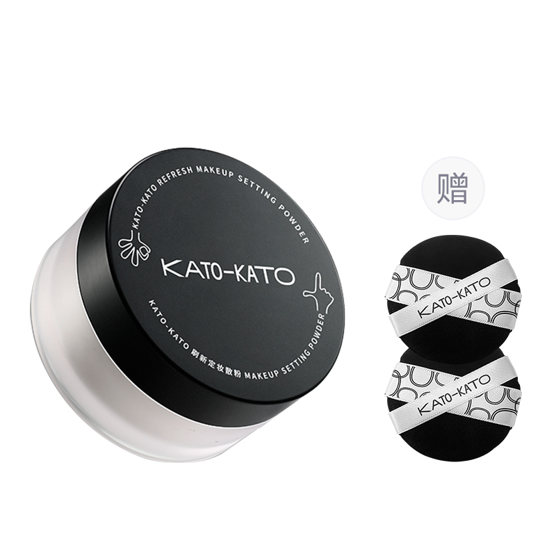 Матирующая пудра женская KATO-KATO, (Newly Upgraded Packaging) 01 Nude 20g with 2 Pcs Powder Puff Included