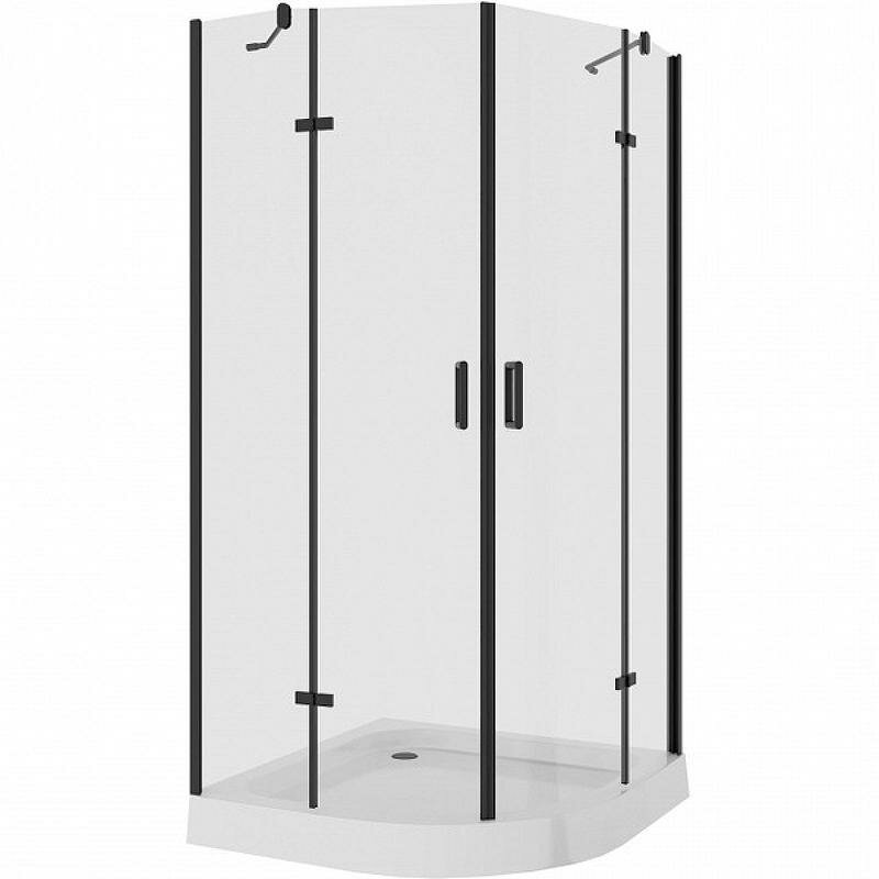 Душевой уголок Niagara Nova 100х100 NG-6816-08 BLACK профиль Черный стекло прозрачное
