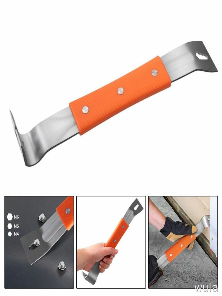 Скребок для отделки с оранжевой рукояткой, двойное назначение, M6 M5 M4, для ремонта, для дома, скребок для отделки