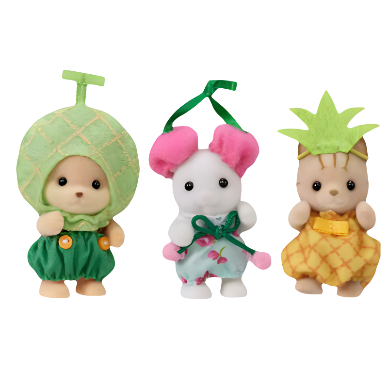 Игрушки-брелоки унисекс Sylvanian Families Cantaloupes Cherry Pineapple Baby