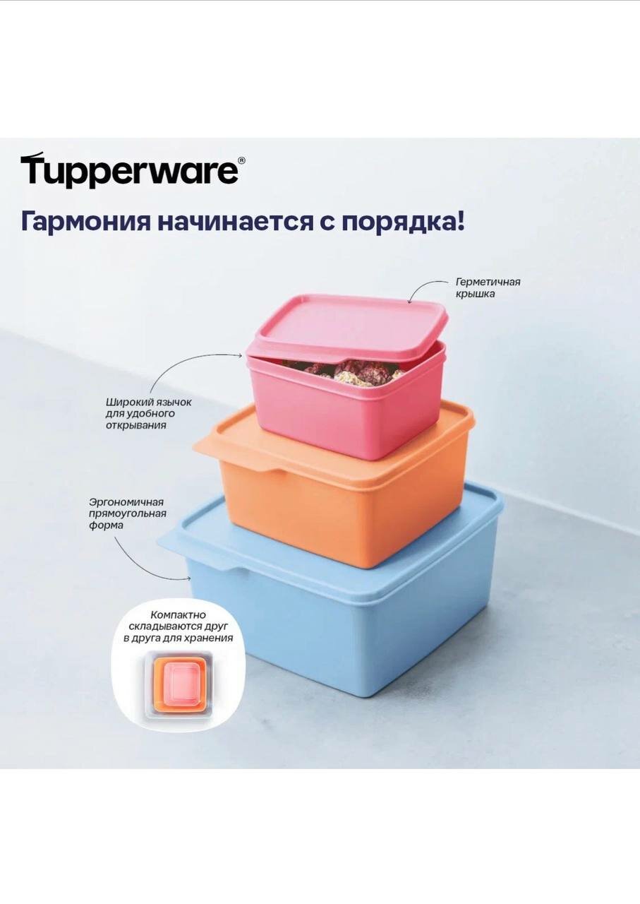 Набор Контейнеров "Каскад" (500 мл / 1,2 л / 2,5 л) Tupperware