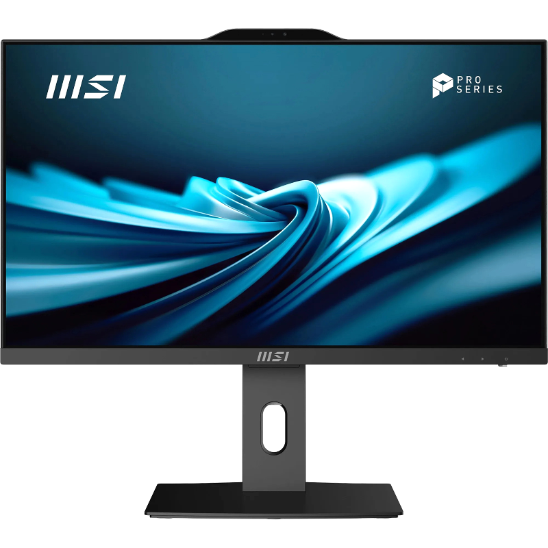 Моноблок/ MSI PRO AP242P 14M-851XRU 23.8"(1920x1080 IPS)/Intel Core i3 14100(3.5Ghz)/8192Mb/256PCISSDGb/noDVD/Int: Intel UHD Graphics 730/Cam/BT/WiFi/-/war 1y/4.63kg/Black/noOS + Wireless KB+M