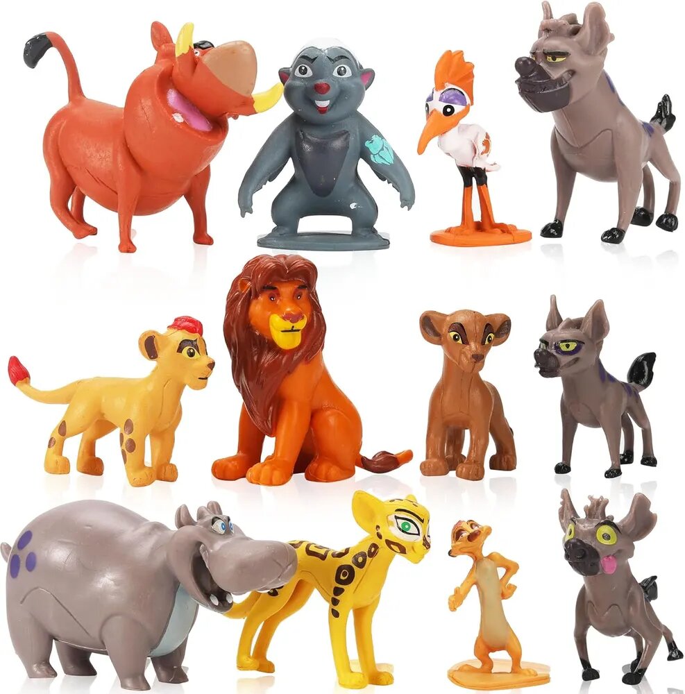 Набор фигурок Хранитель Лев, Король Лев / The Lion Guard 12шт (4-6см, пакет)