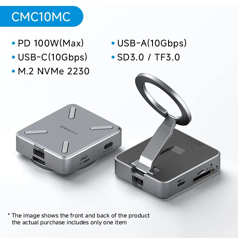 Hagibis Magnetic Stand USB C Hub с SSD 2230 для iPhone 17 Pro 3.0Card and 2230