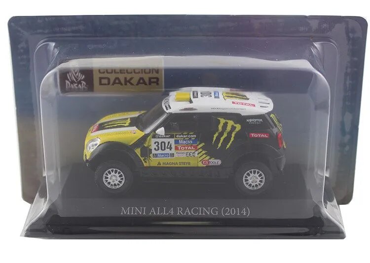 Модель автомобиля 1/43 BMW Mini Cooper ALL4 Racing Dakar (желтый) коллекционная масштабная модель, подарок для фанатов ралли