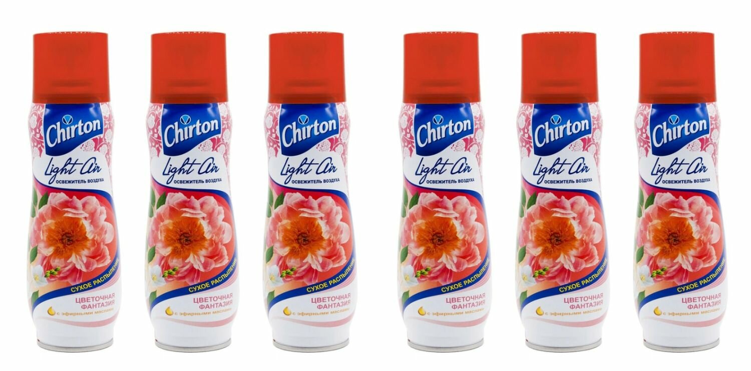 Chirton Light Air Освежитель воздуха цветочная фантазия, 300 мл, 6 штук
