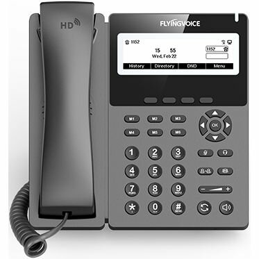 IP-телефон FlyingVoice P22P серый для офисной телефонии