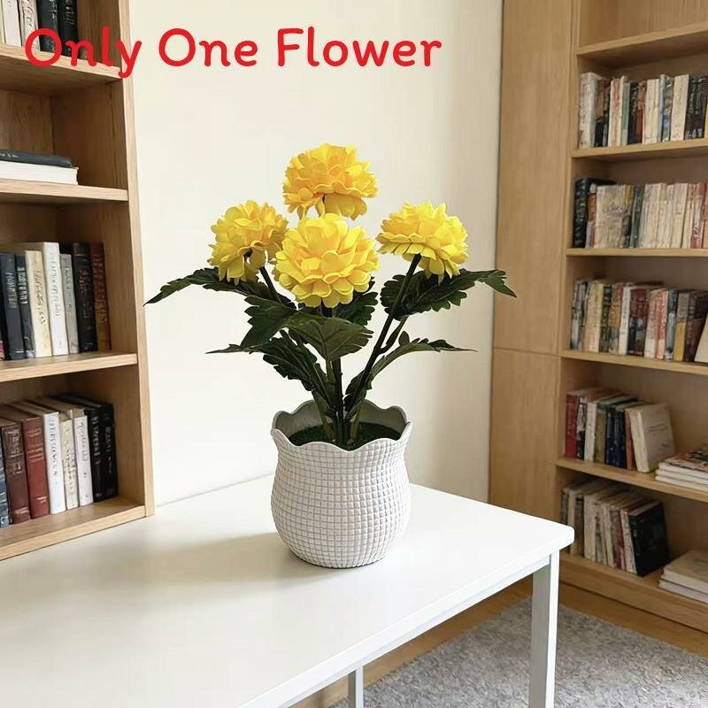 Small artificial chrysanthemum stylec из шелка и пластика для внутреннего сада и фотосъемки