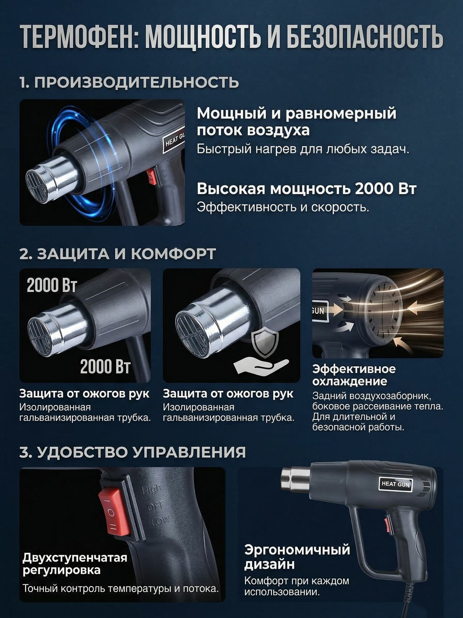 Строительный фен — фото 1