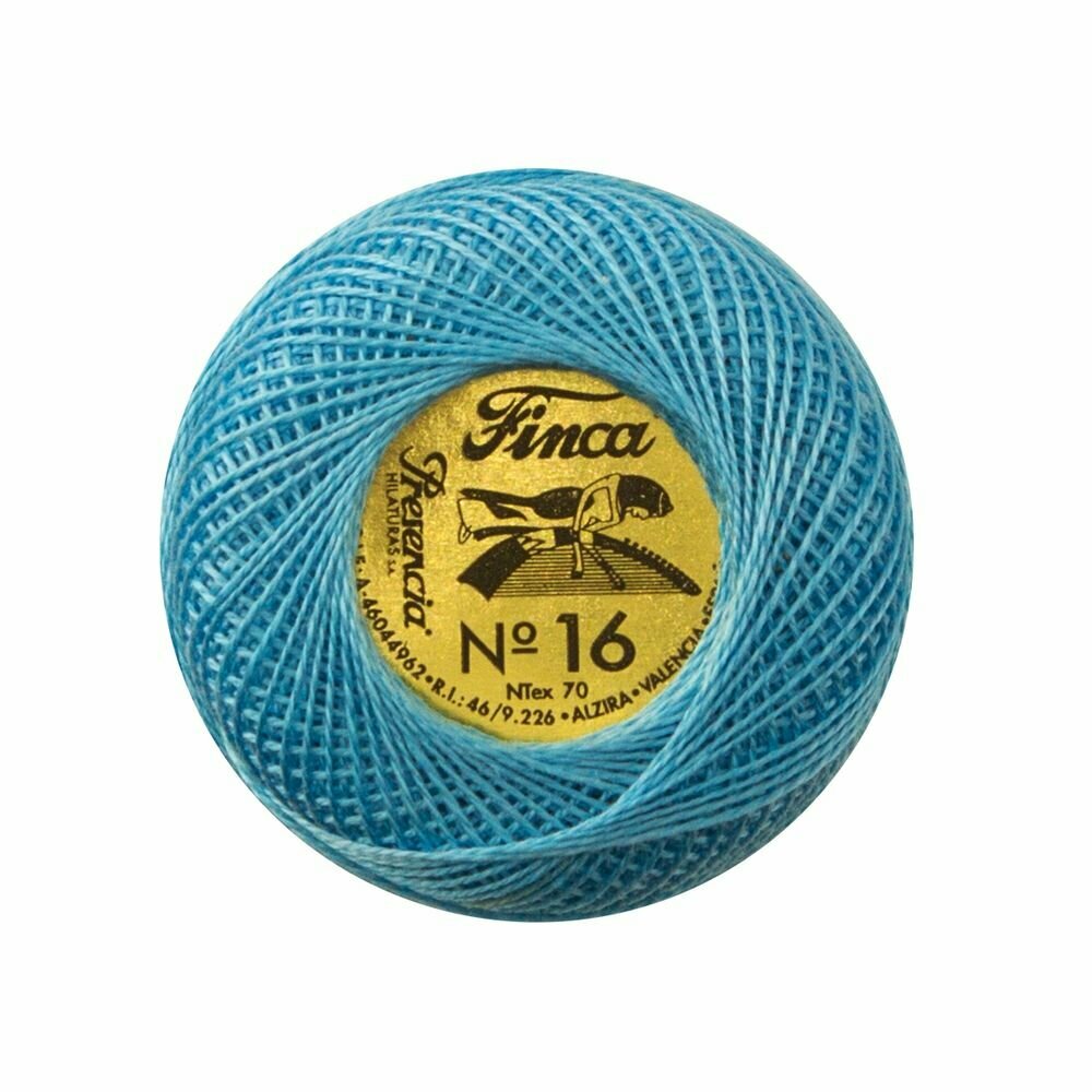 Мулине PRESENCIA HILATURAS "Finca Perle", Жемчужное, №16, однотонный цвет 3810, 1 моток