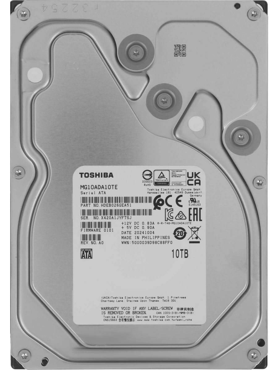 Жесткий диск Toshiba MG10ADA10TE HDD 10 Тб SATA III 3.5 7200 об/мин