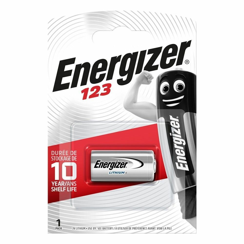 Батарейка Energizer CR123 (16340, 17345) литиевая 3В литиевый элемент питания батарейка 16340 батарейка 17345