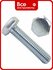 Болт STEELREX DIN 933, класс прочности 5,8, цинк, М6x50 мм, 50 шт...