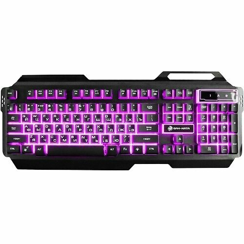 Клавиатура игровая Dialog KGK-25U black Gan-Kata, с подсветкой, 3 цвета - чёрная
