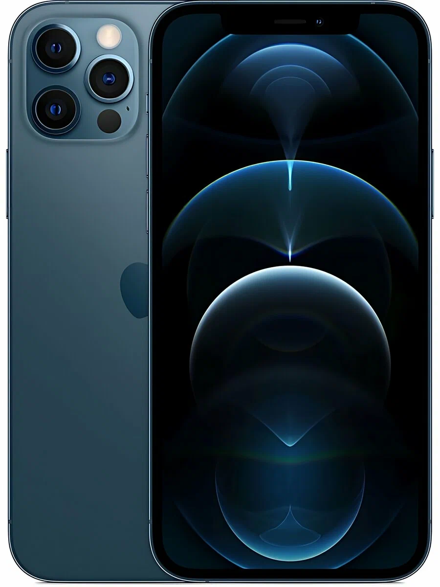 Смартфон Apple iPhone 12 Pro Max 128 ГБ, тихоокеанский синий, Поддерживаю русский язык.