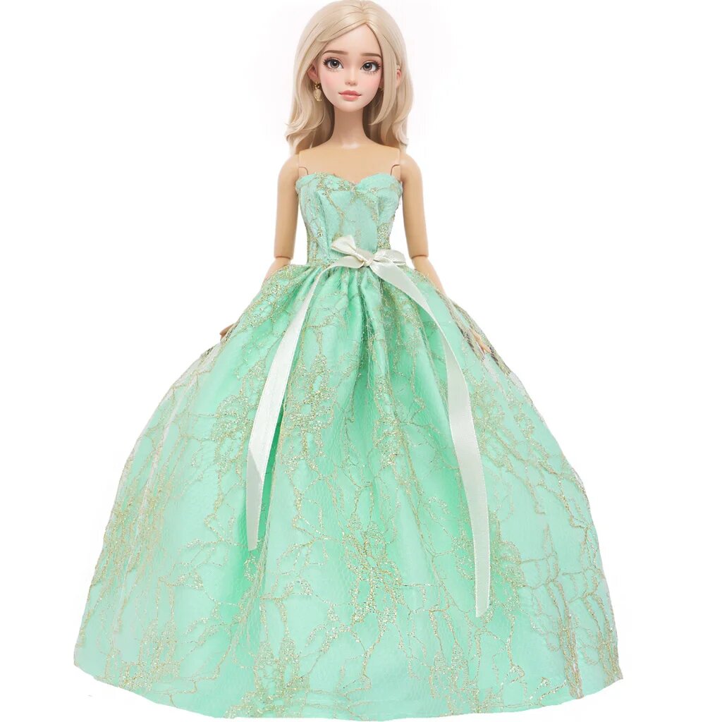 Кукла Barbie в платье мятного цвета, 1x Dress NO.P
