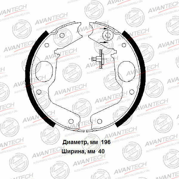 Колодки тормозные задние MITSUBISHI DELICA SPACE GEAR / CARGO, CHALLENGER, PAJERO / MONTERO SPORT Avantech AVS0503