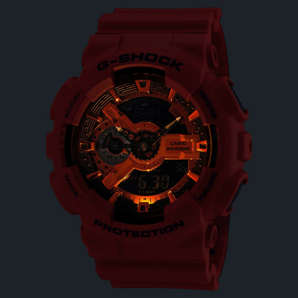 Наручные часы CASIO G-Shock, красный, черный — фото 1