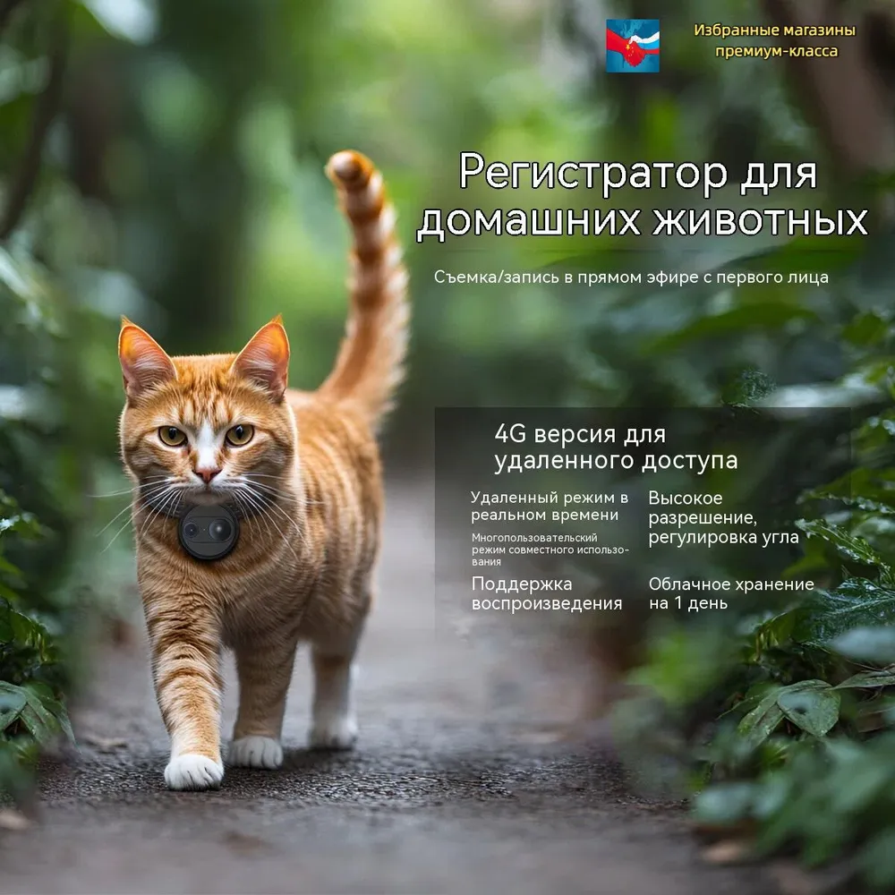 Ошейник для домашних животных с камерой, Wi-Fi, 1080P, приложение, батарея 900 мАч, S：4-7.5Kg/32-49cm