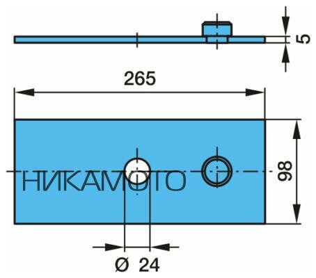 BPW 0528137190 пластина юстировочная! 265x98x5mm\ BPW