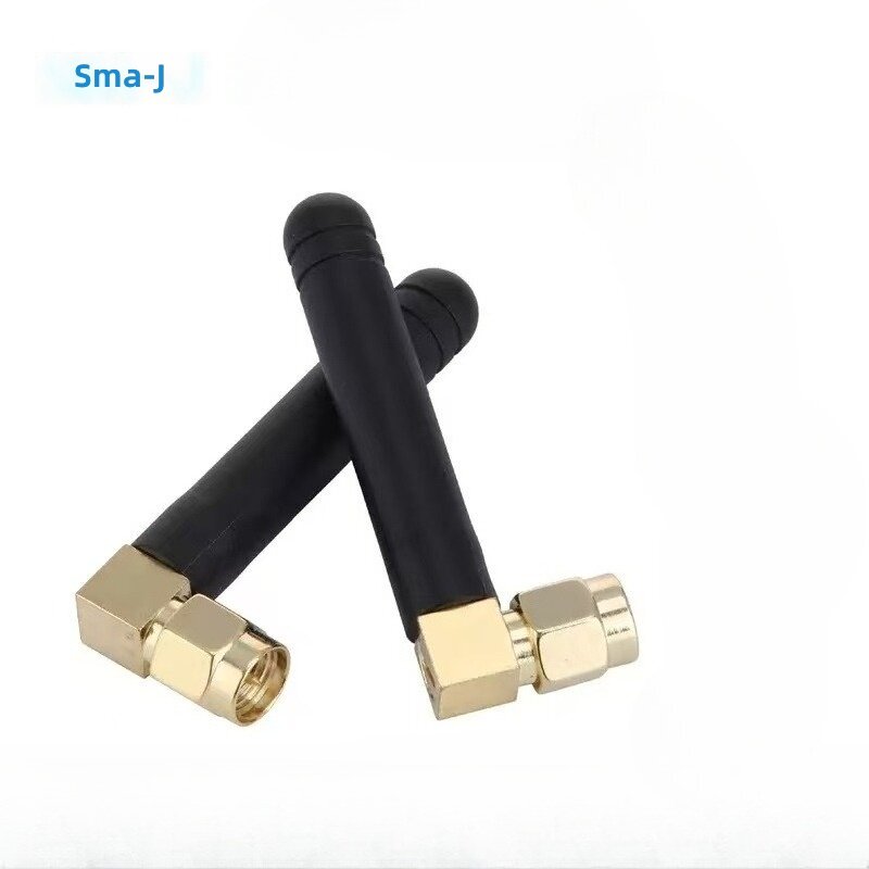 Резиновая штыревая антенна 4G SMA (внутренняя игла) угловая, 2 шт.