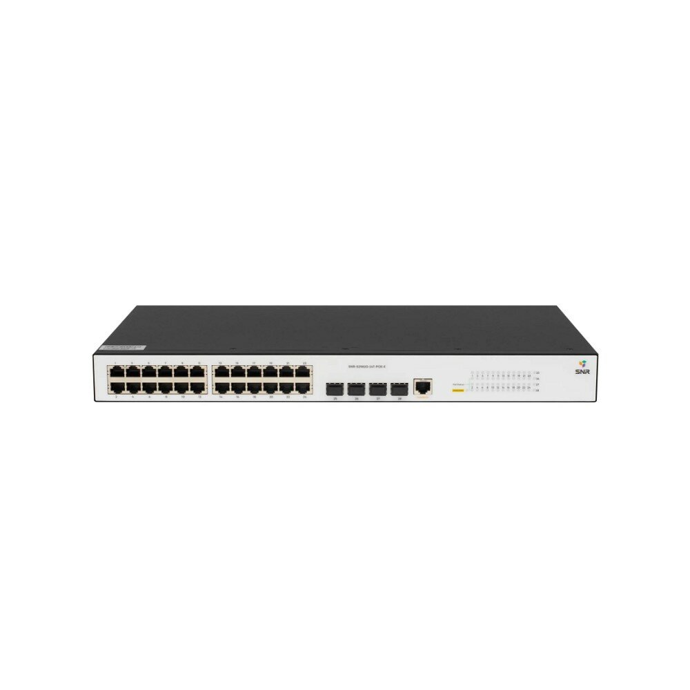 Коммутатор SNR-S2982G-24T-POE-E SNR веб-интерфейс 24 портов 1000 Мбит/сек