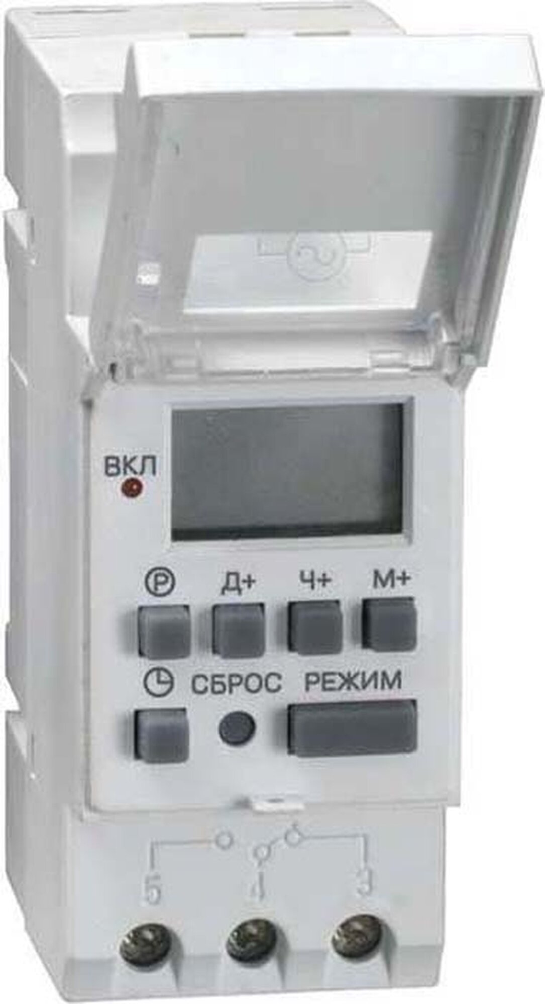 Таймер цифровой IEK ТЭ-15, на DIN-рейку, 16А, 230В. MTA10-16