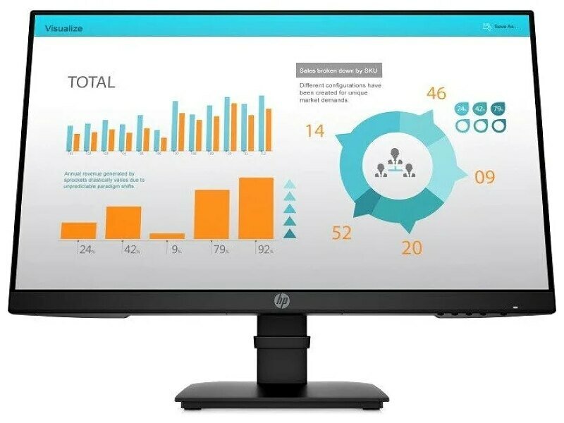 Компьютерный монитор HP P24 G4 (1A7E5AA), 1920x1080, 60 Гц, IPS, черный