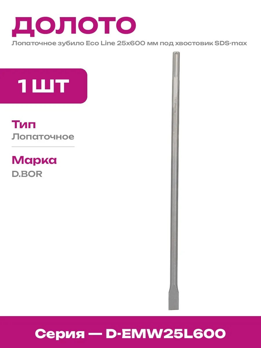 Зубило для бетона лопаточное 600 мм для перфоратора SDS max