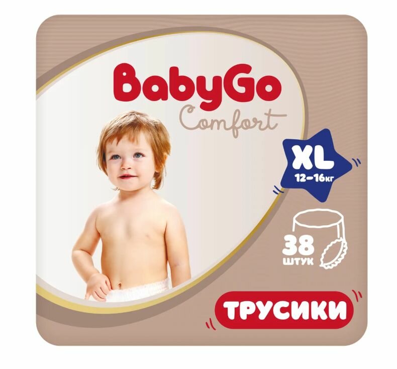 Трусики BabyGo Comfort XL (12-16 кг) 38 шт.