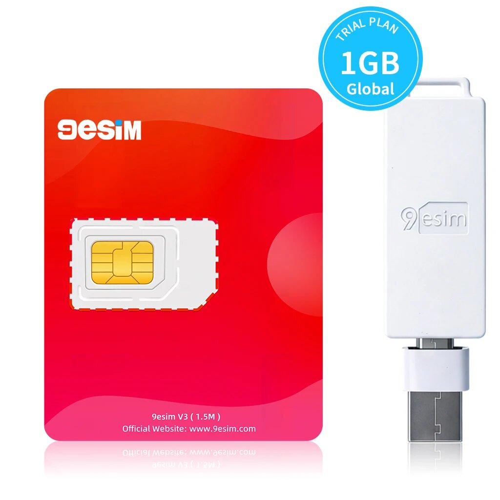 9esim V3 Физическая карта eSIM для мобильных устройств с неограниченной загрузкой V3 Package