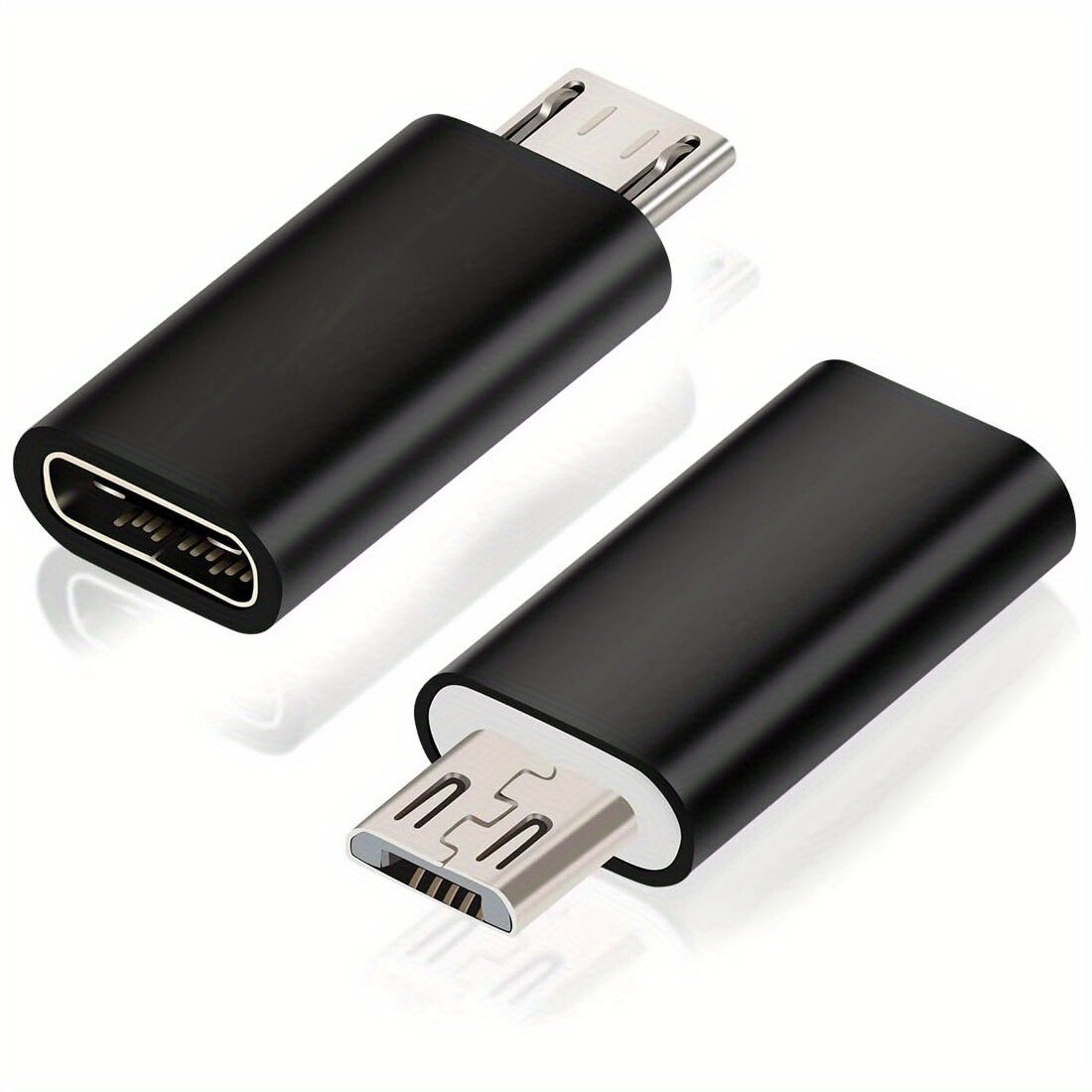 Адаптер USB Type-C (мама) на Micro USB (папа), переходник для зарядки и передачи данных, 2 шт.