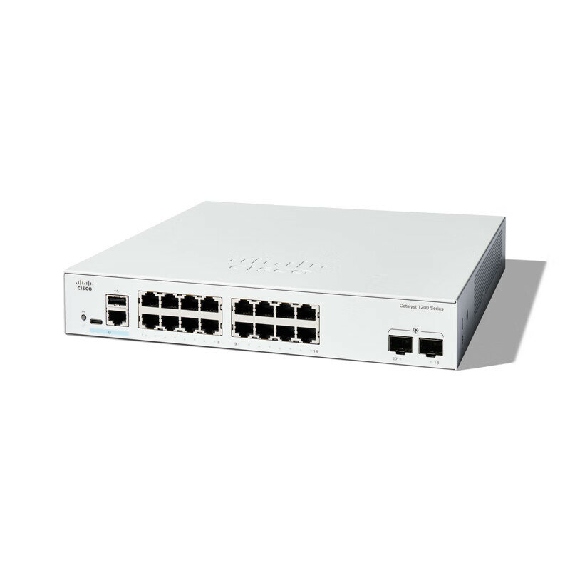 Cisco Catalyst 1200-16T Гигабитный коммутатор для предприятий с 16 портами Цвет：Коммутатор 1200-16T с 16 портами