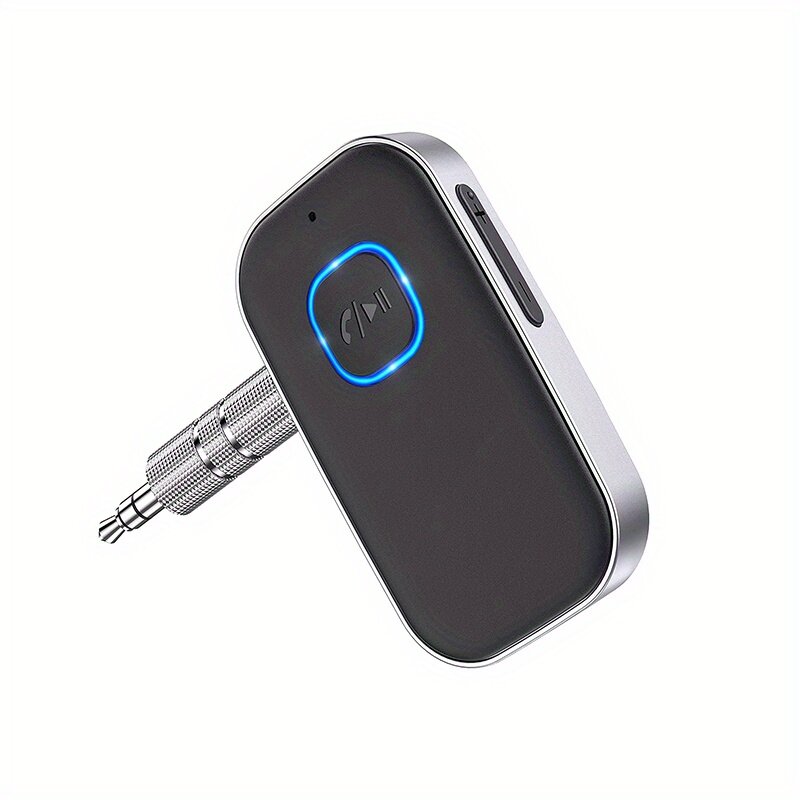 Беспроводной Bluetooth 5.0 AUX-адаптер для автомобиля с шумоподавлением, для домашней стереосистемы и проводных наушников, громкая связь, совместимость с большинством устройств
