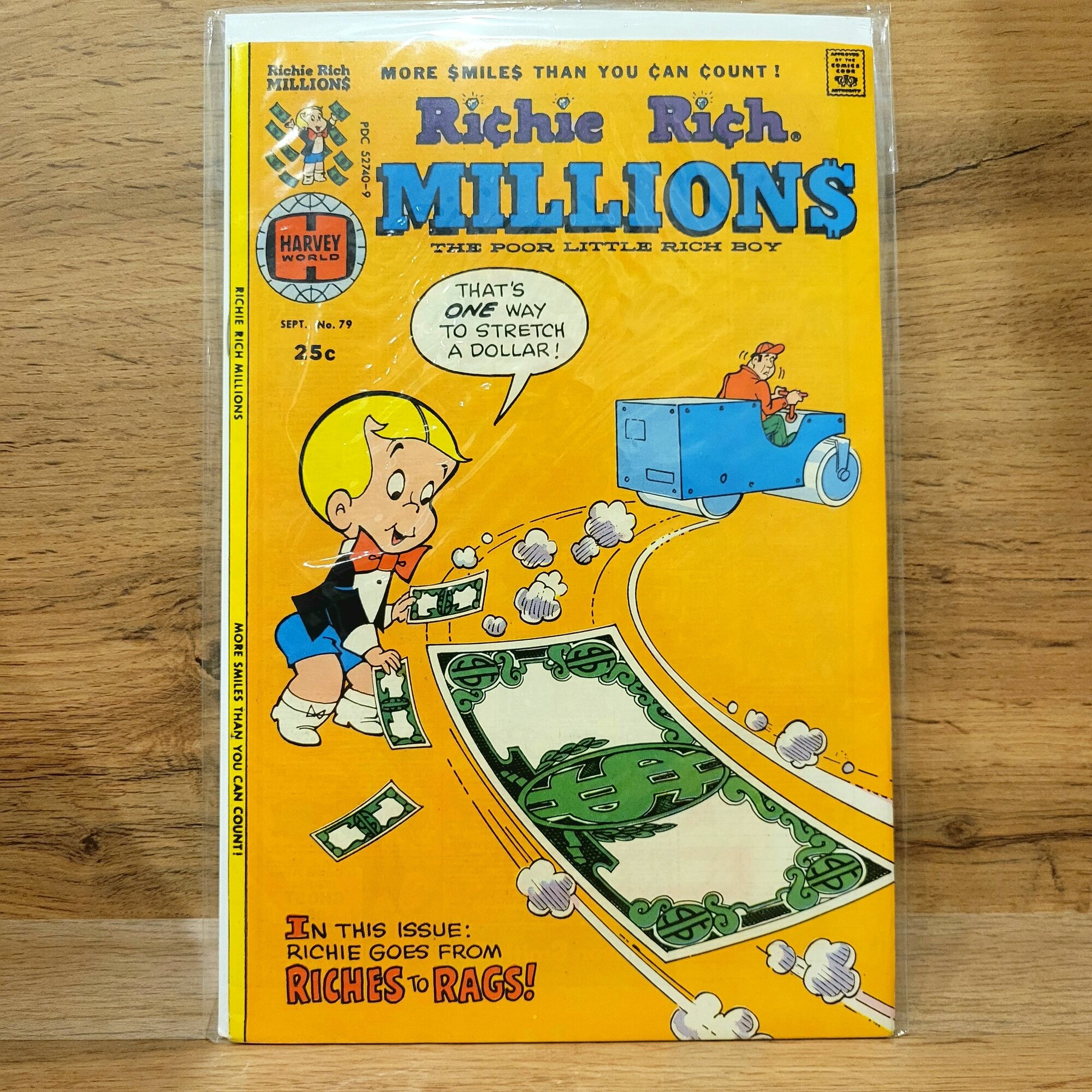 Раритетный Комикс Richie Rich Millions #79. 1975 Год. Комикс (сингл) на английском языке