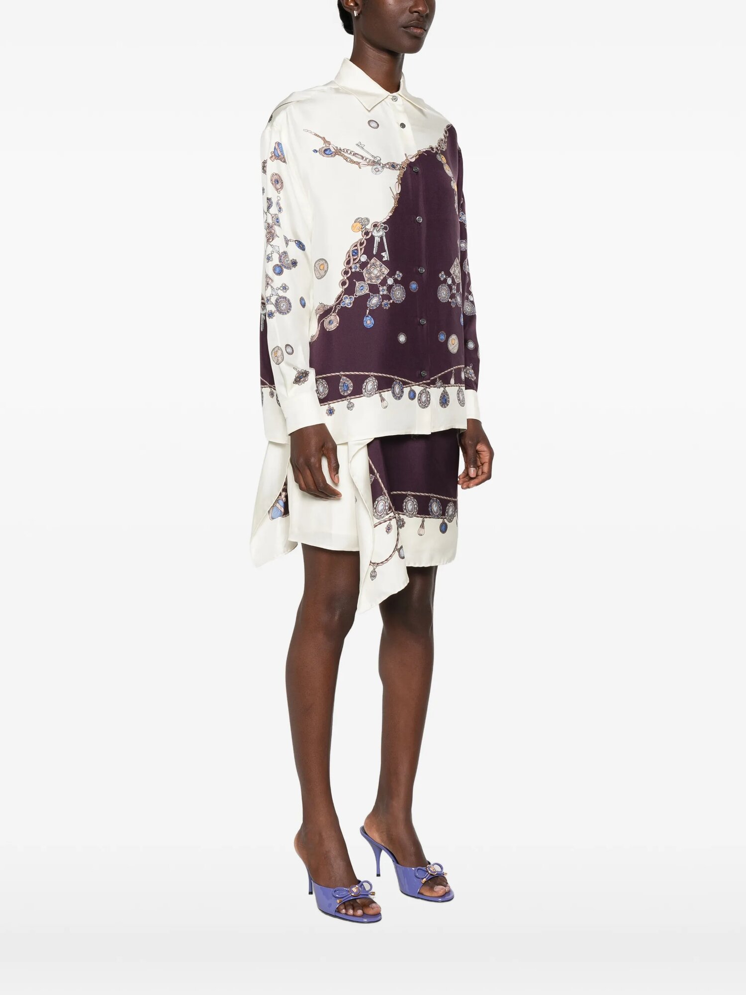 Рубашка Versace Print-detail buttoned shirt, размер 42 — фото 1