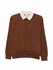 Свитер SEMICOUTURE Contrast-collar sweater, размер 32