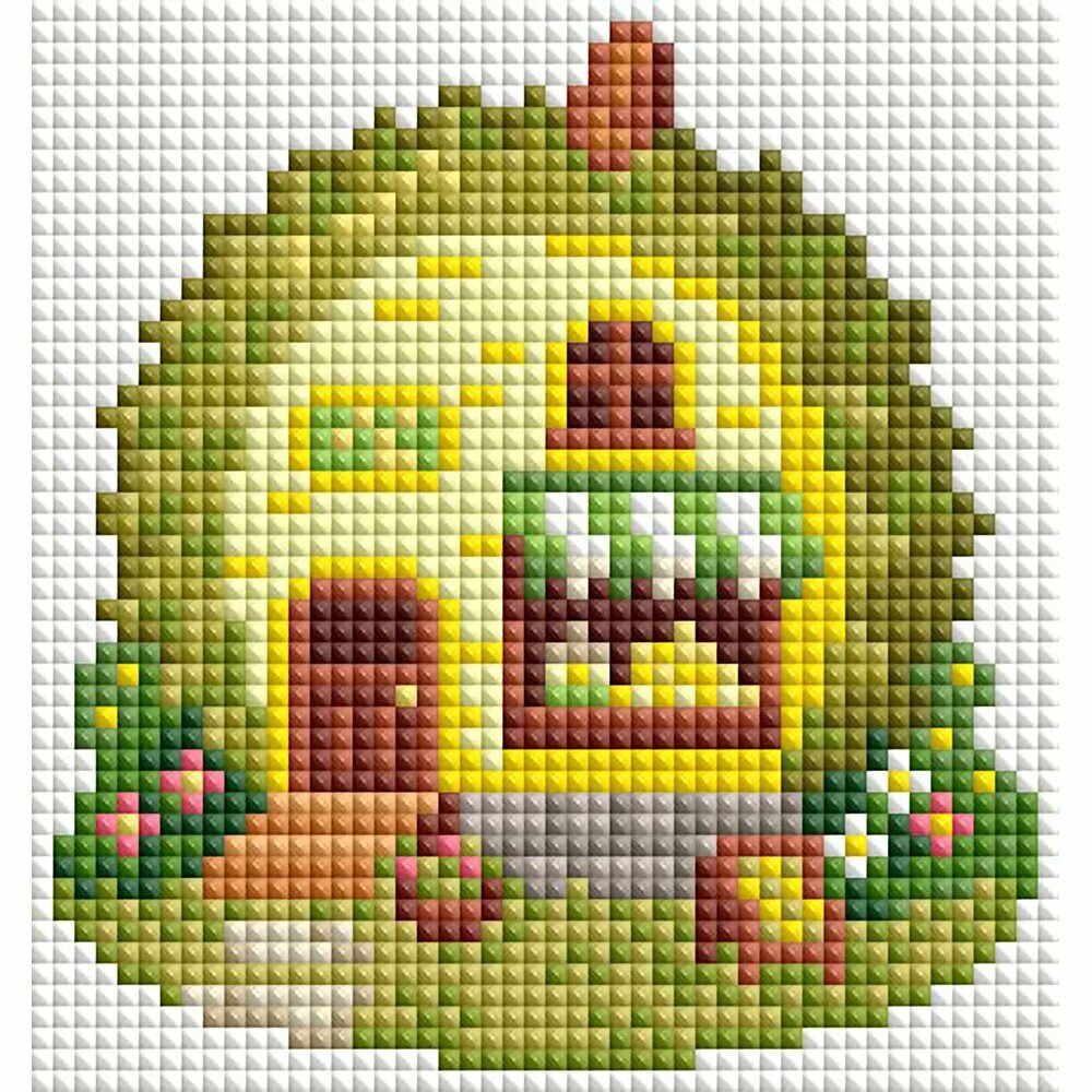 Алмазная живопись MINIGEM "Дом в виде Дурьяна", 12.6x12.6 см, 5D DIY резиновые квадратные алмазы, сказочная мозаика в виде фрукта для декора дома