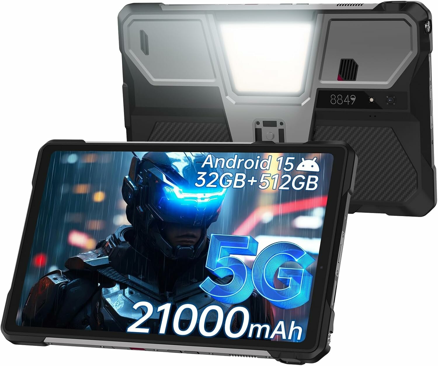 Unihertz 8849 Tank Pad 5G Android 15 Защищенный планшет, 21000 мАч, 32 (16+16) ГБ 512 ГБ, 11 дюймов