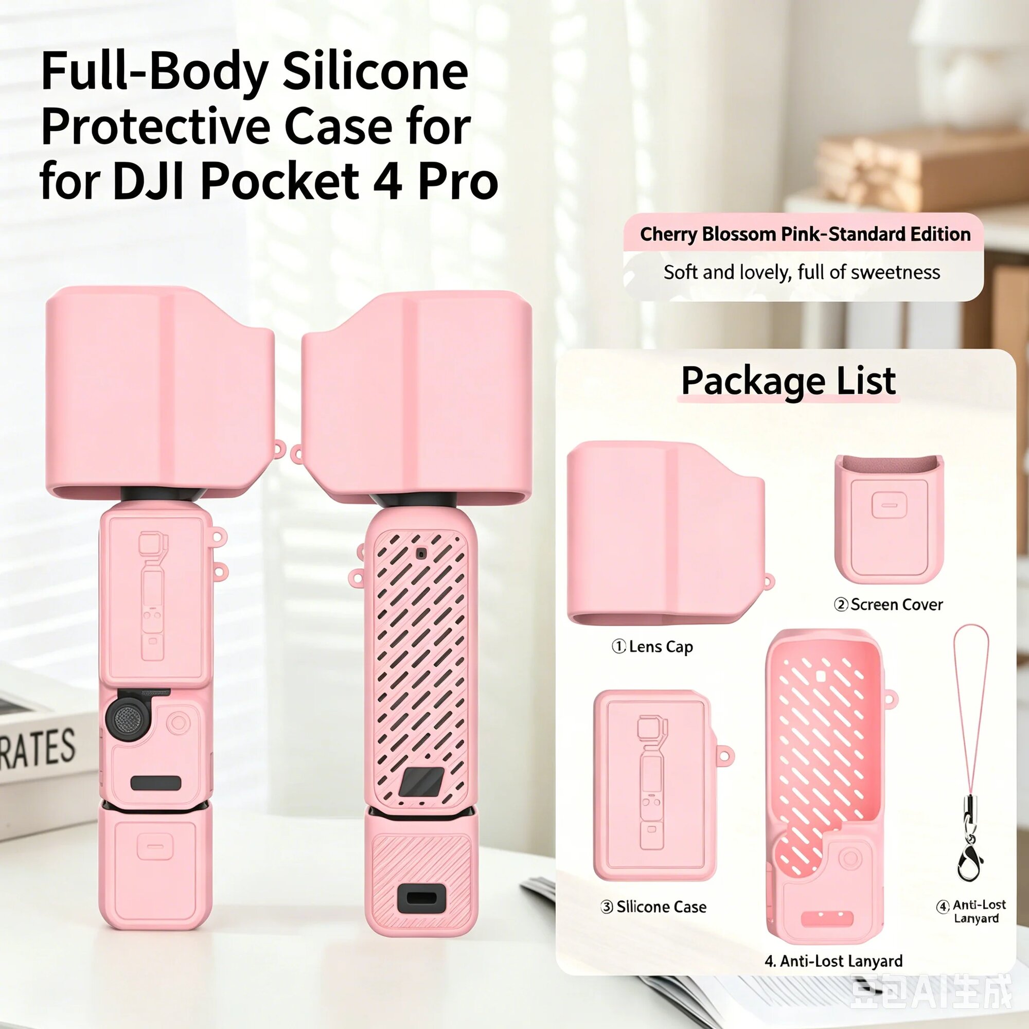 Силиконовый чехол для DJI Osmo Pocket 4P Pink, Розовый